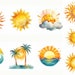 Warm Sun Clipart, Summer Clipart, Warm Sun Png Clipart, Hand Drawn ...