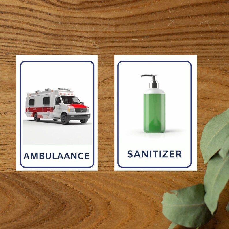 32 Medical Flashcards, Kids Printable, Nomenclature Cards, Toddler ...