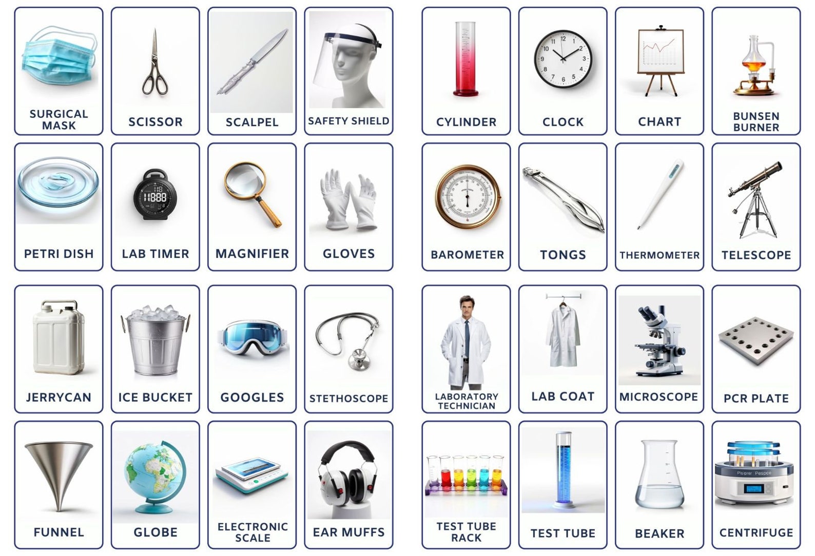 32 Laboratory Flashcards Memory and Matching Game for Scientific Fun, Strengthen Your Memory ...