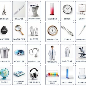 32 Laboratory Flashcards Memory and Matching Game for Scientific Fun ...