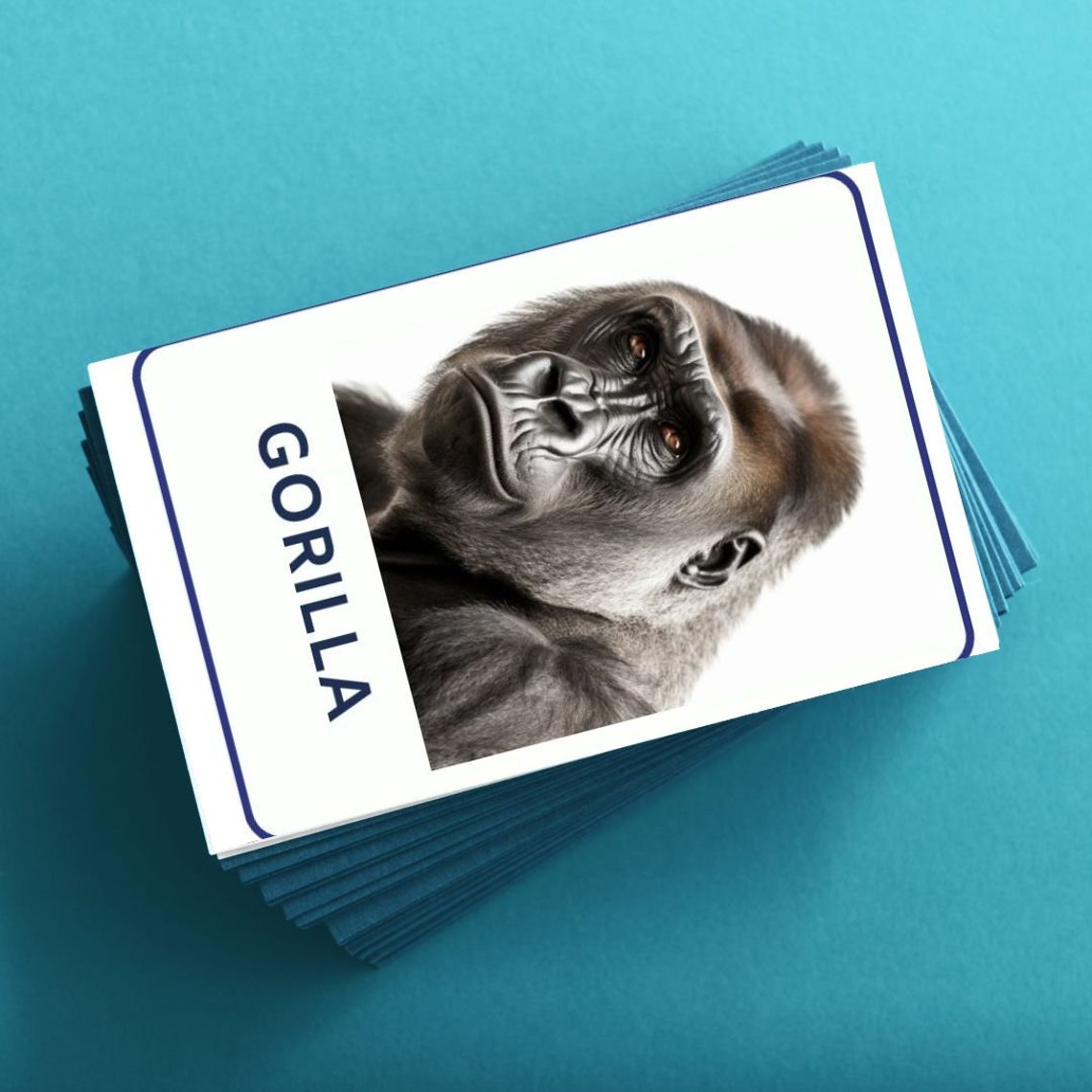 32 Wild Animals Flashcards, African Animals, Kids Cards, Nomenclature ...