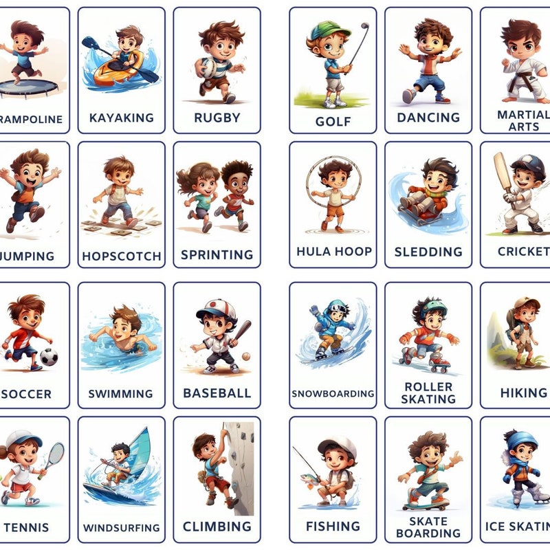 Fitness Flash Cards - Etsy