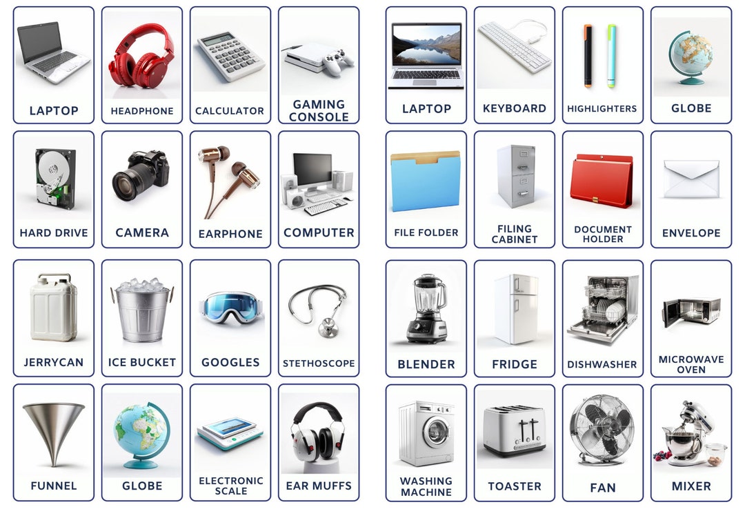 Flashcard Bundle of Technology and Items Bundle Includes Laboratory ...