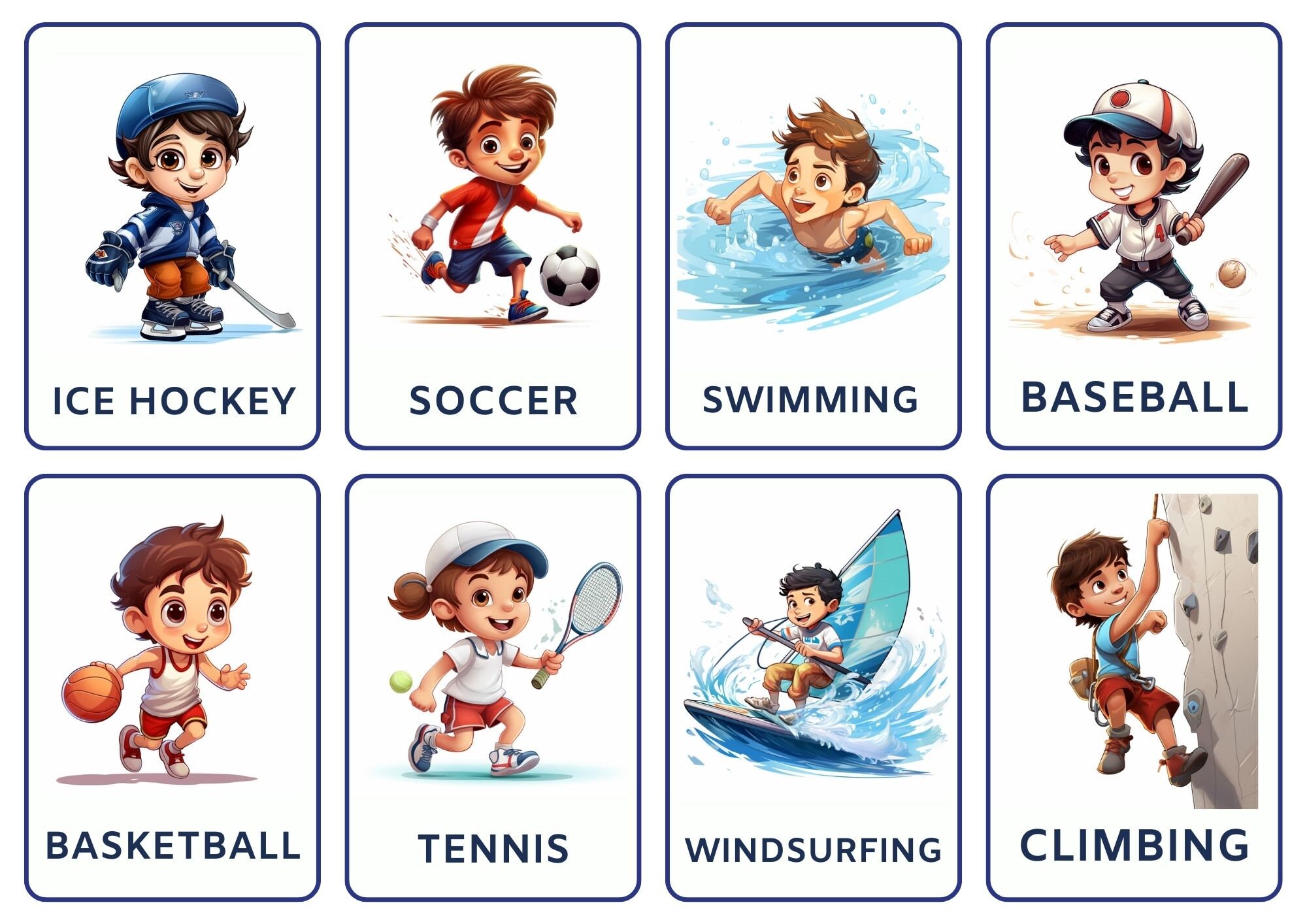 Flashcard Bundle of Sports Spectacular Flashcards Including Sports ...