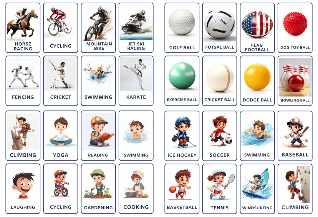 Flashcard Bundle of Sports Spectacular Flashcards Including Sports ...