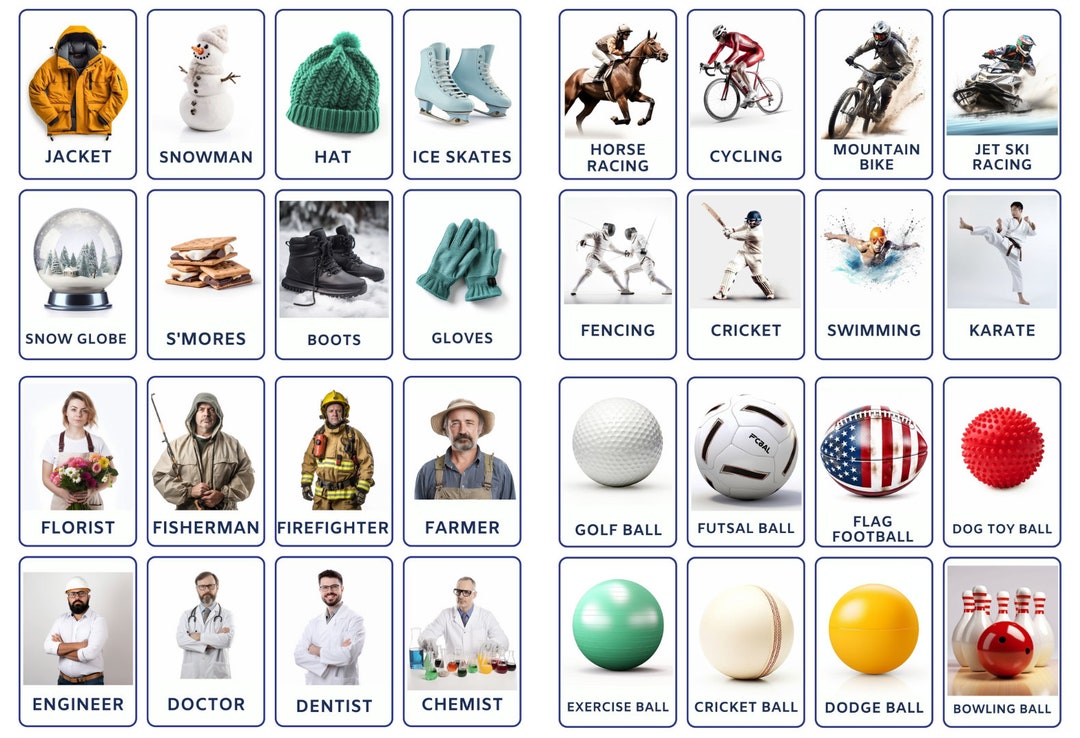 Flashcard Bundle of Sports and Activities Bundle Includes Sports ...