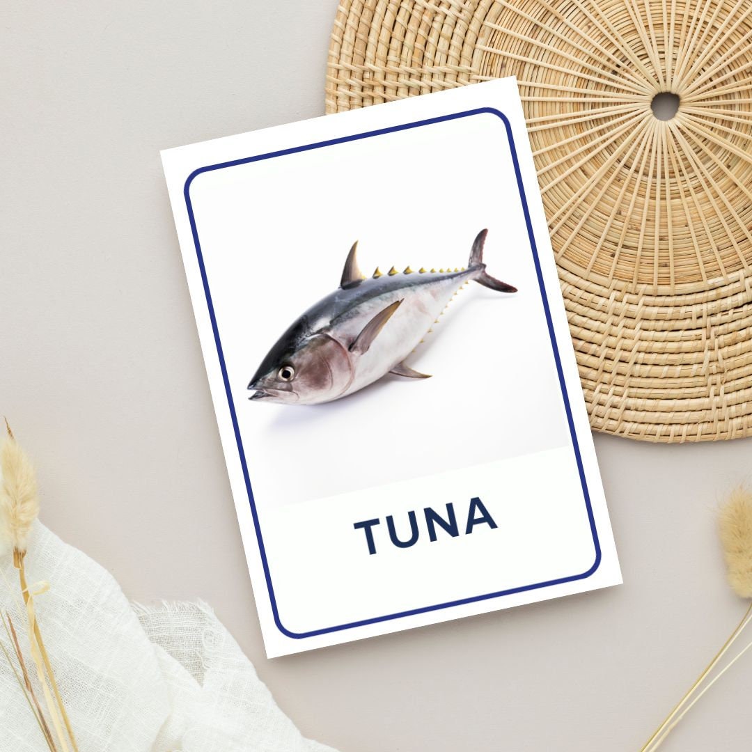 Engage Kids With 32 Ocean Animals Flashcards, Montessori Materials ...