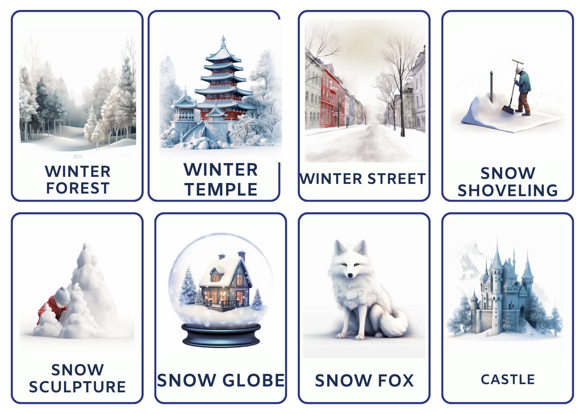 Flashcard Bundle of Lifestyle and Activities Bundle Includes Winter ...