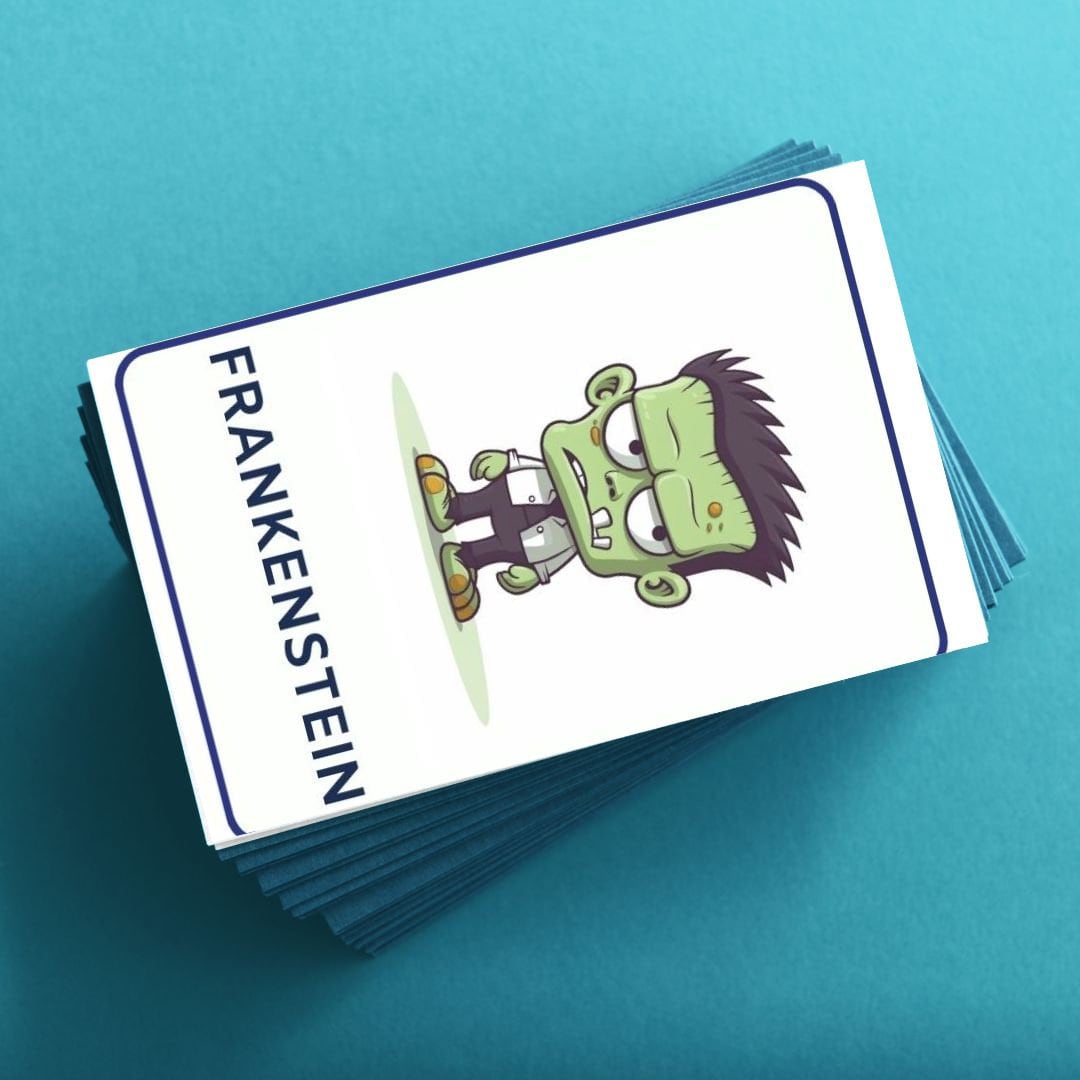 Spooky Halloween Vocabulary Flash Cards, 32 Editable Montessori Cards ...