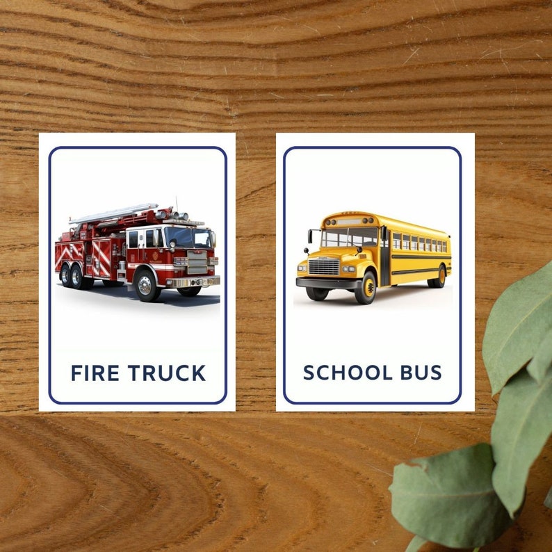 Construction Themed 32 Flash Cards Featuring Real Pictures of Large ...