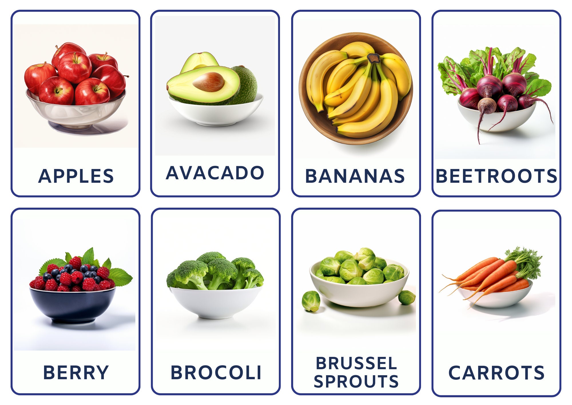 Flashcard Bundle of Winter Nature Bundle Includes Winter Vegetables ...