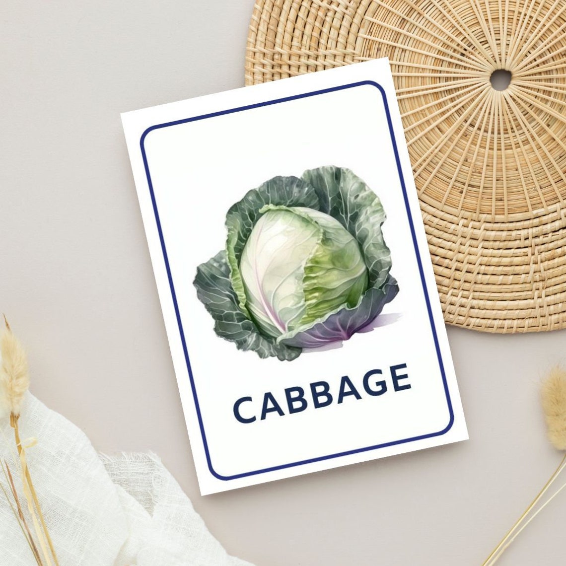 32 Vegetables Flashcards, Image Cards for Kids, Preschool, Nomenclature ...