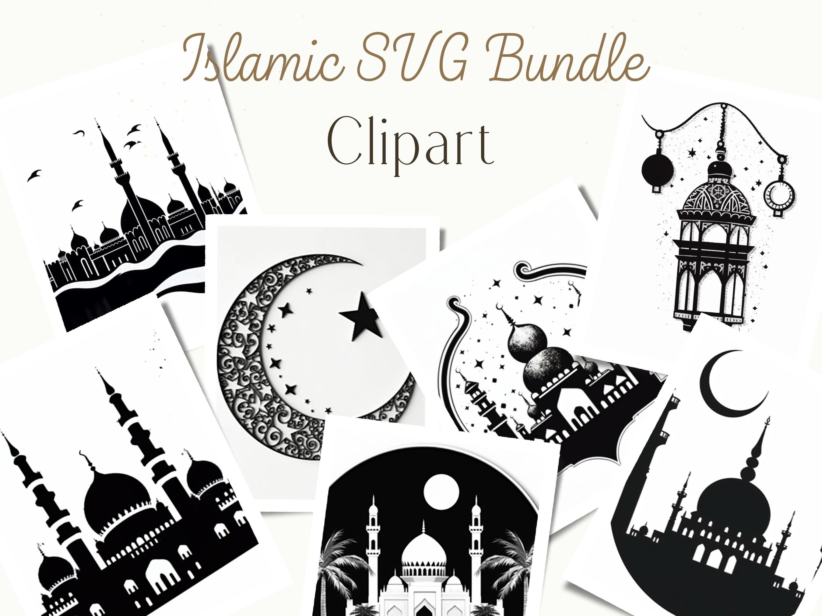 30 Islamic SVG Bundle, Cutting Files, Template, Masjid, Mosque, Ramadan ...
