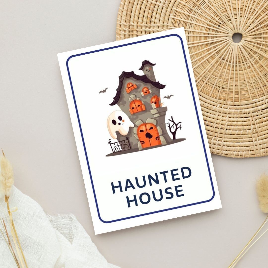 Spooky Halloween Vocabulary Flash Cards, 32 Editable Montessori Cards ...