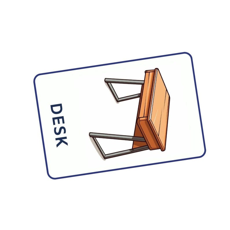 32 Kids School Flashcards, Kids Printable, Nomenclature Cards, Toddler ...