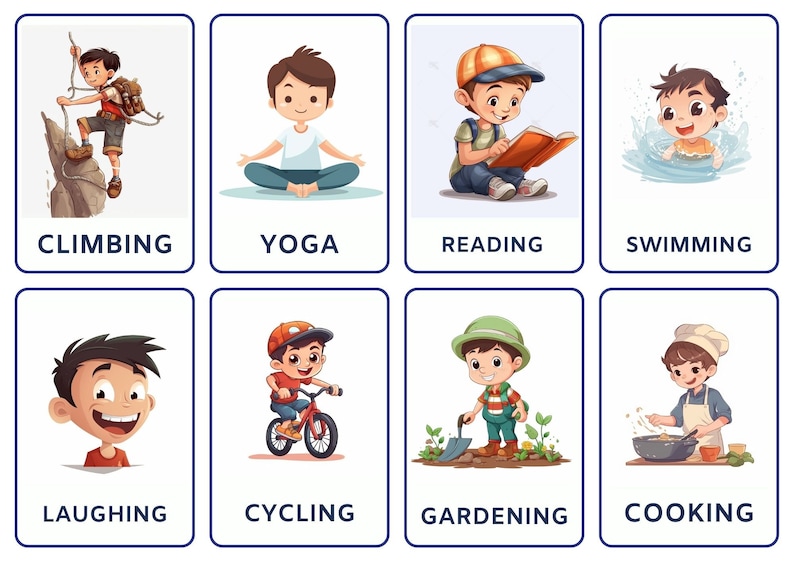 Flashcard Bundle of Lifestyle and Activities Bundle Includes Winter ...