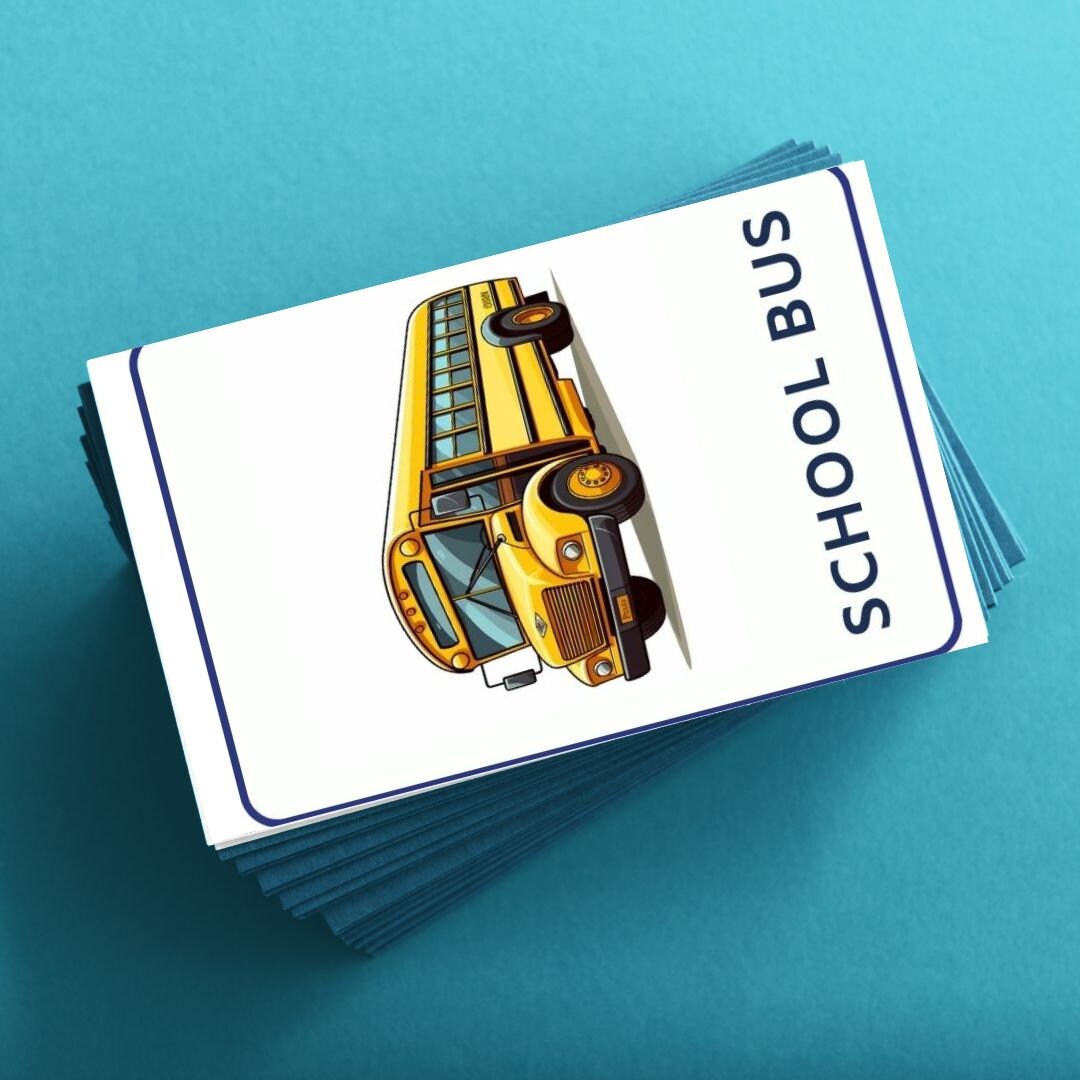 32 Kids School Flashcards, Kids Printable, Nomenclature Cards, Toddler ...