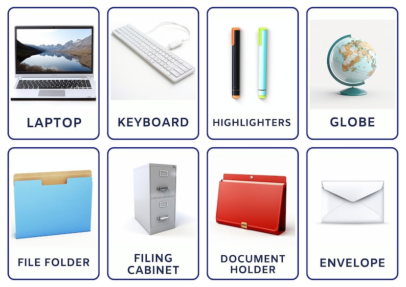 Flashcard Bundle of Educational Environments Bundle Includes Furniture ...