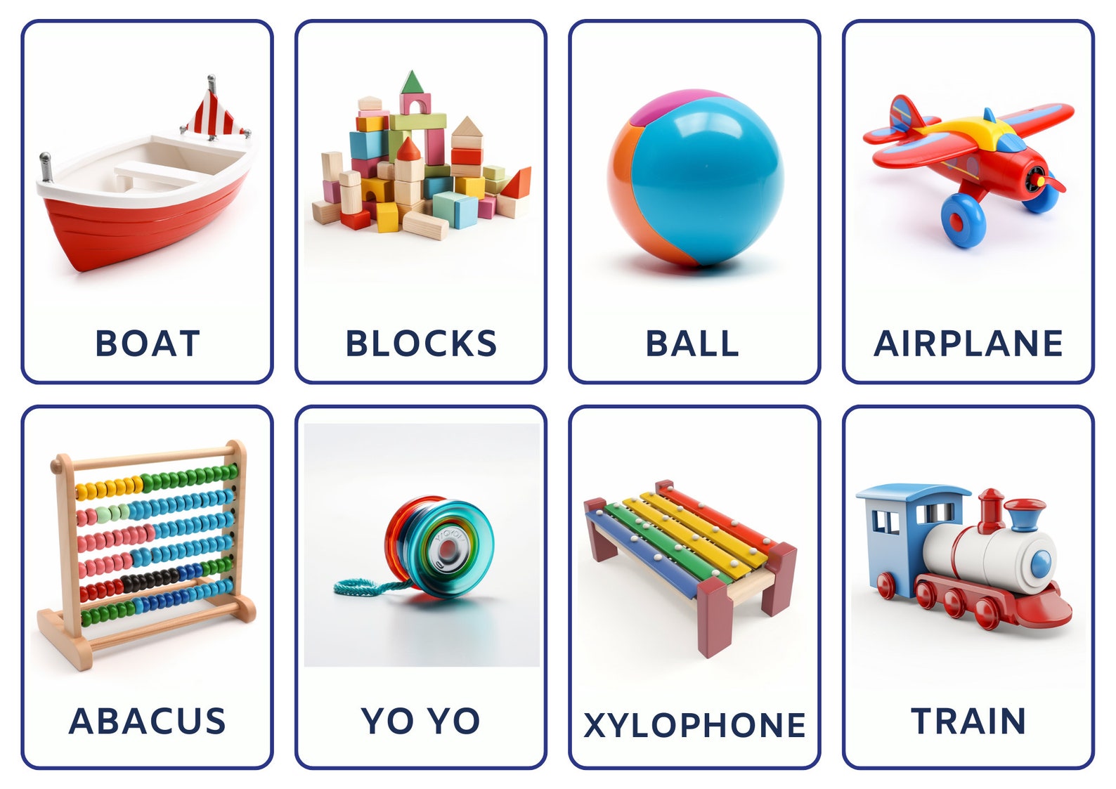 Flashcard Bundle of Kids Learning Adventures Including Toys, Kids ...