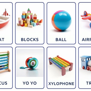 Flashcard Bundle of Kids Learning Adventures Including Toys, Kids ...