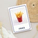 32 Fast Food Flashcards, Kids Printable, Nomenclature Cards, Toddler ...