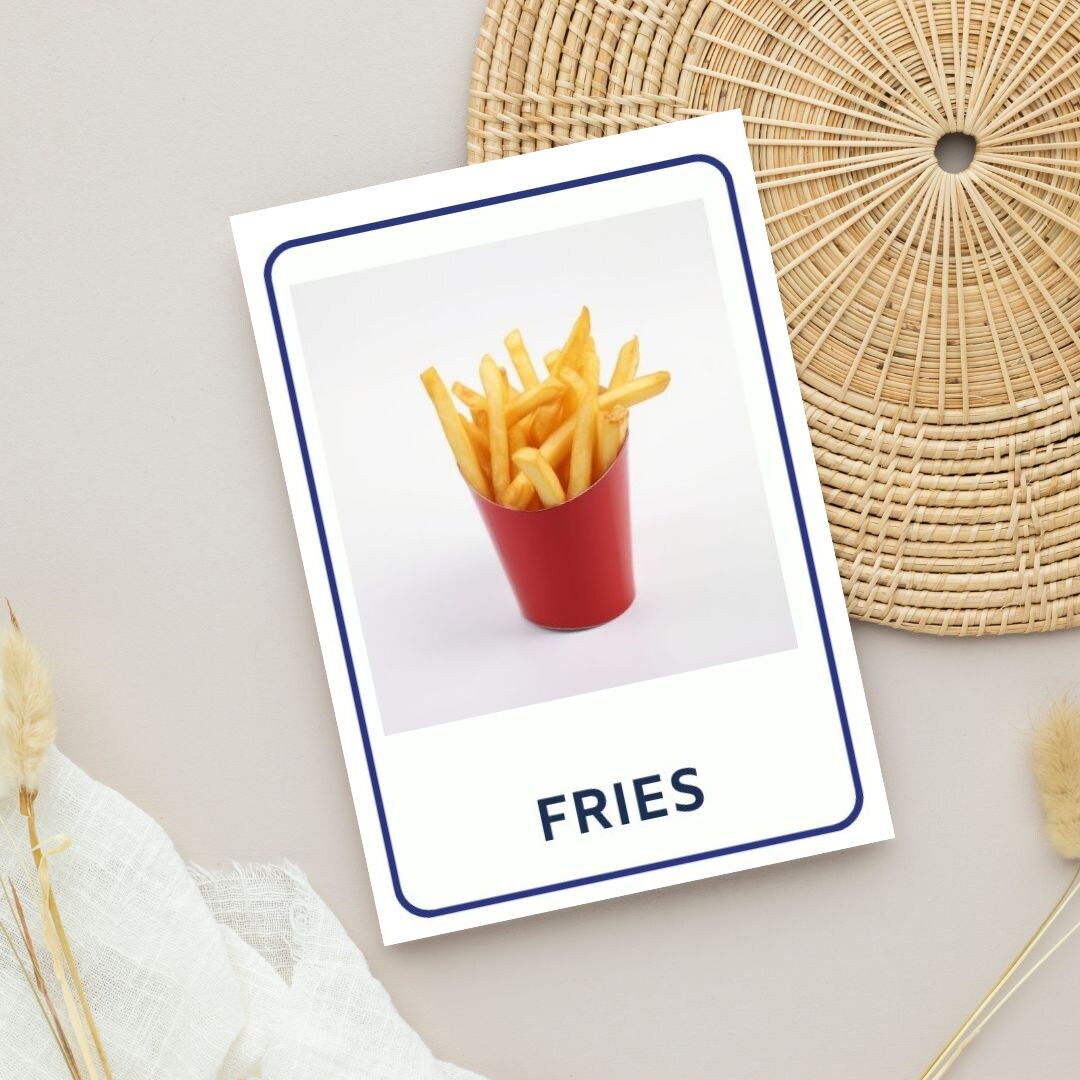32 Fast Food Flashcards, Kids Printable, Nomenclature Cards, Toddler ...