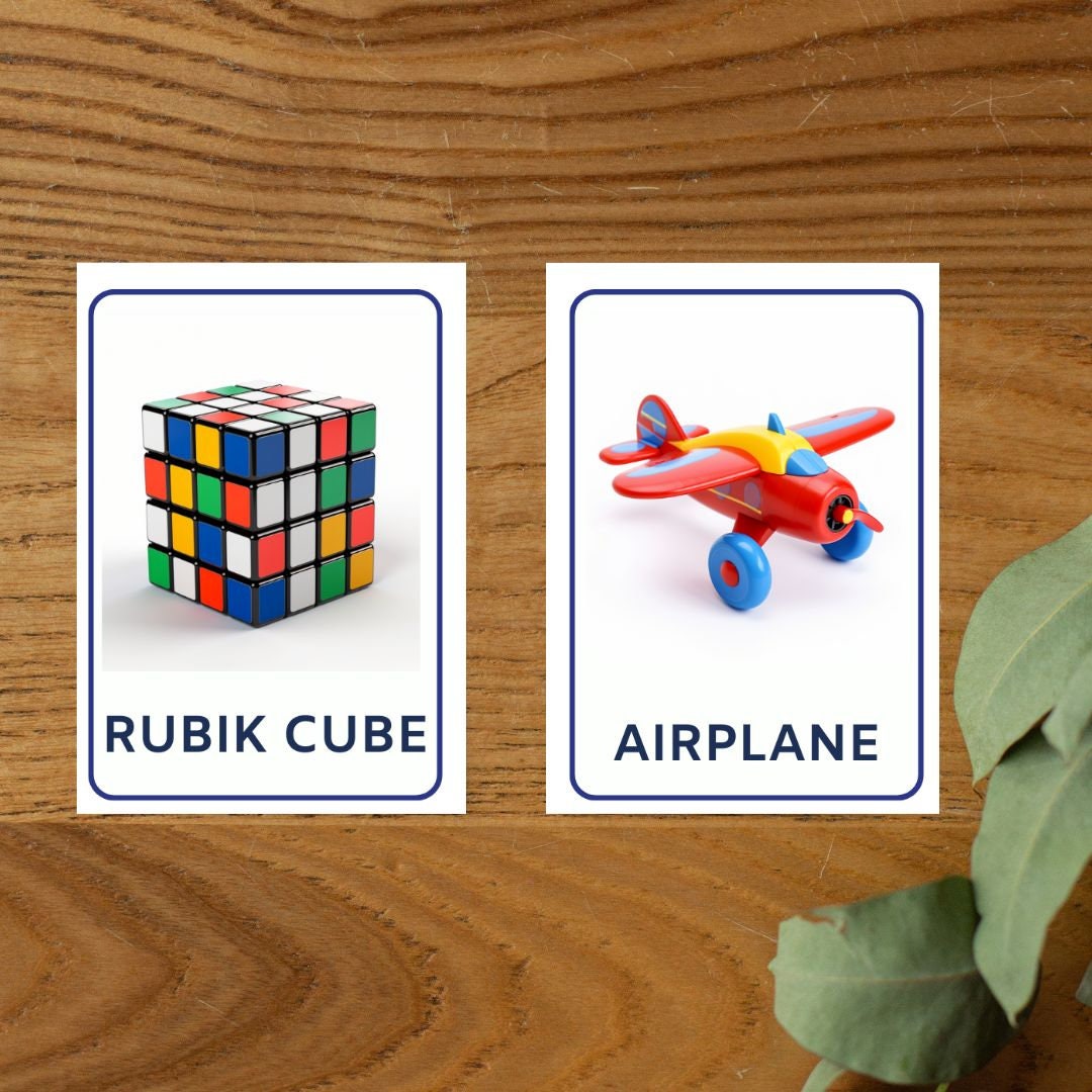 32 Toys Flashcards, Kids Printable, Nomenclature Cards, Toddler ...