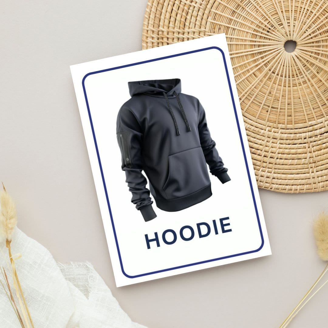 32 Clothing Flashcards, Image Cards for Kids, Clothes Cards ...