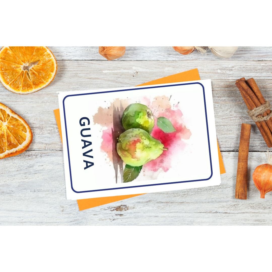 32 Fruits Flashcards, Kids Printable, Nomenclature Cards, Toddler ...