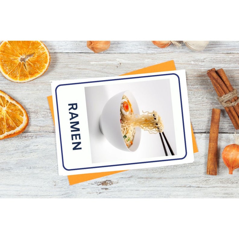 32 Famous Foods Flashcards, Kids Printable, Nomenclature Cards, Toddler ...