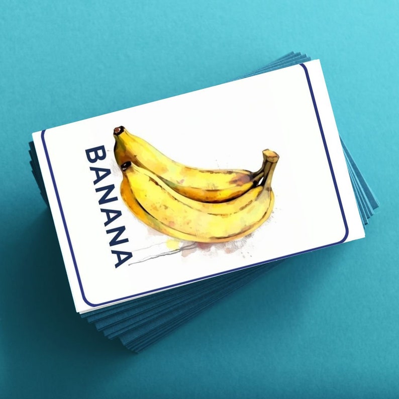 32 Fruits Flashcards, Kids Printable, Nomenclature Cards, Toddler ...