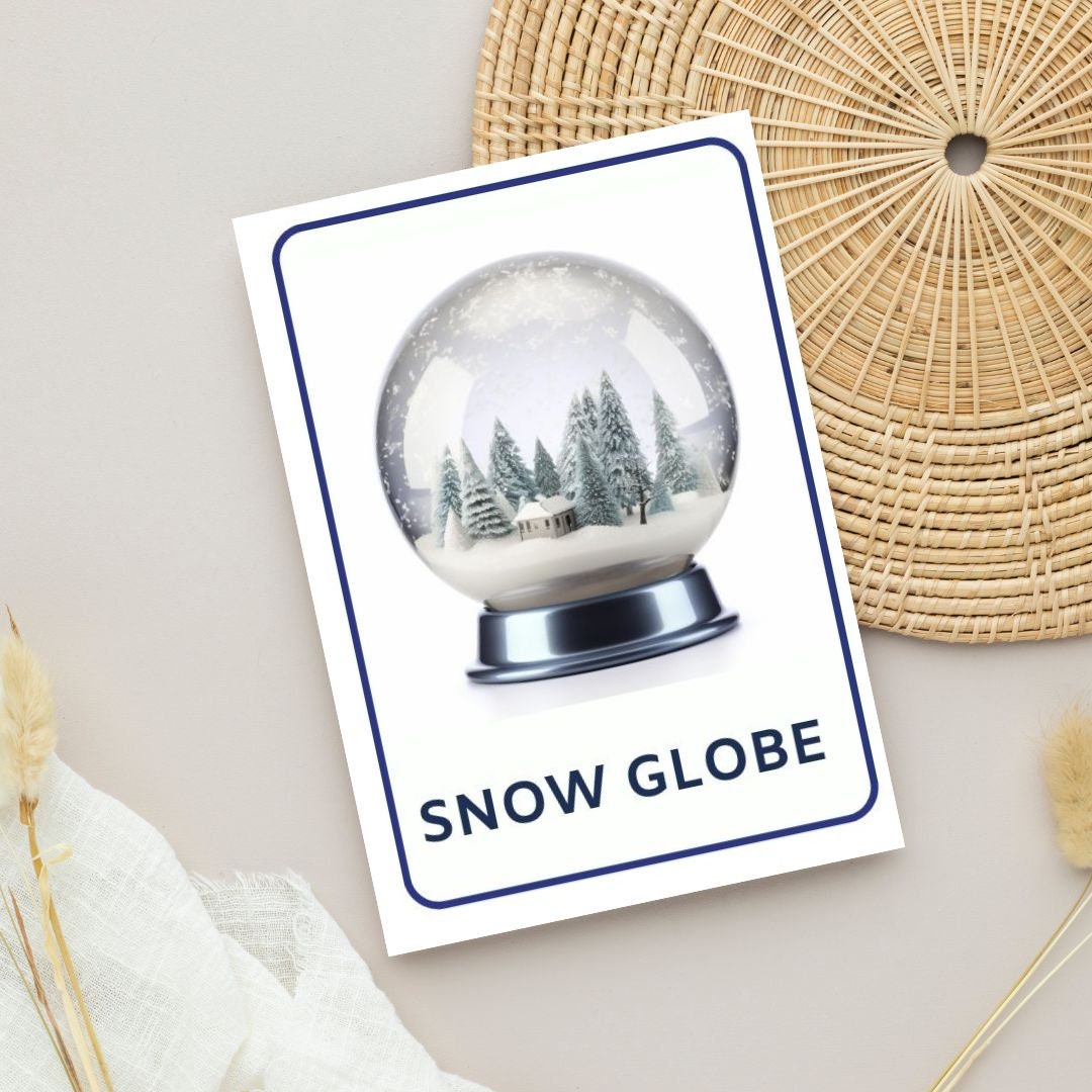 32 Winter Flashcards, Kids Printable, Nomenclature Cards, Toddler ...