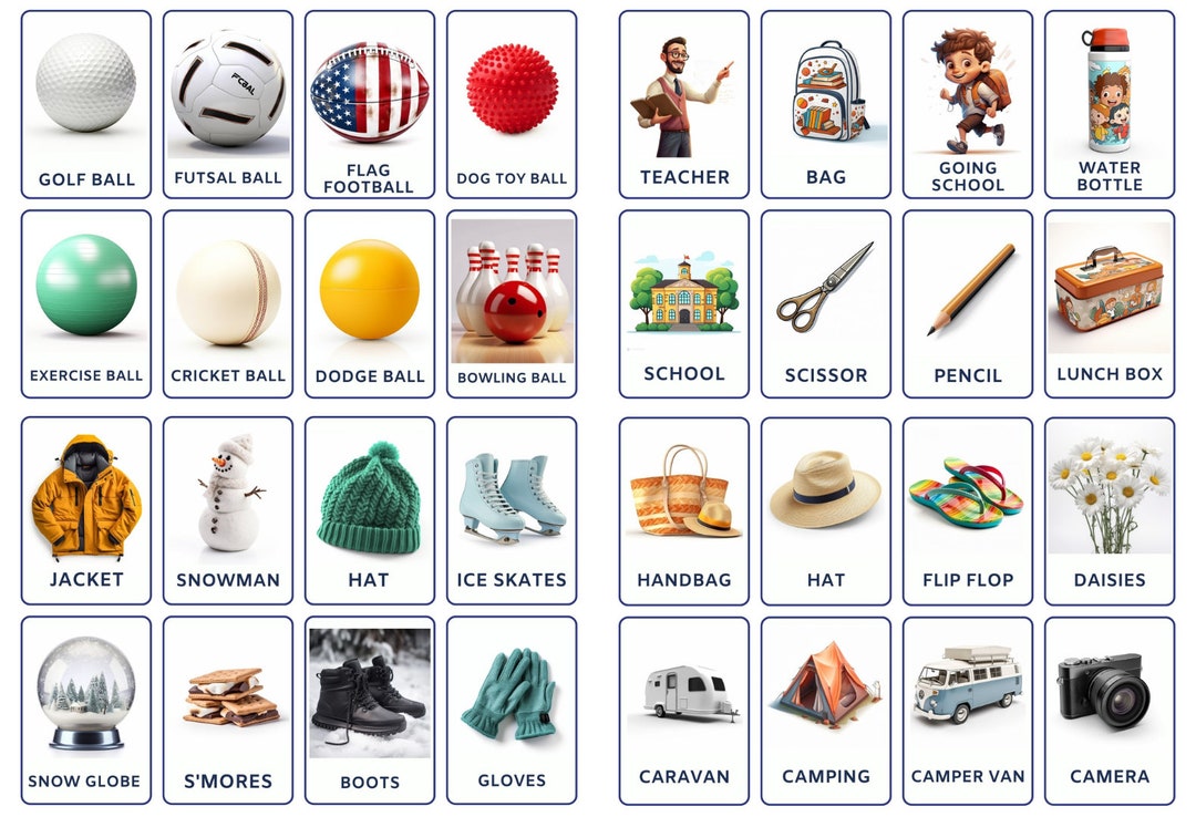 Flashcard Bundle of Sports Extravaganza Bundle Including Sports Balls ...