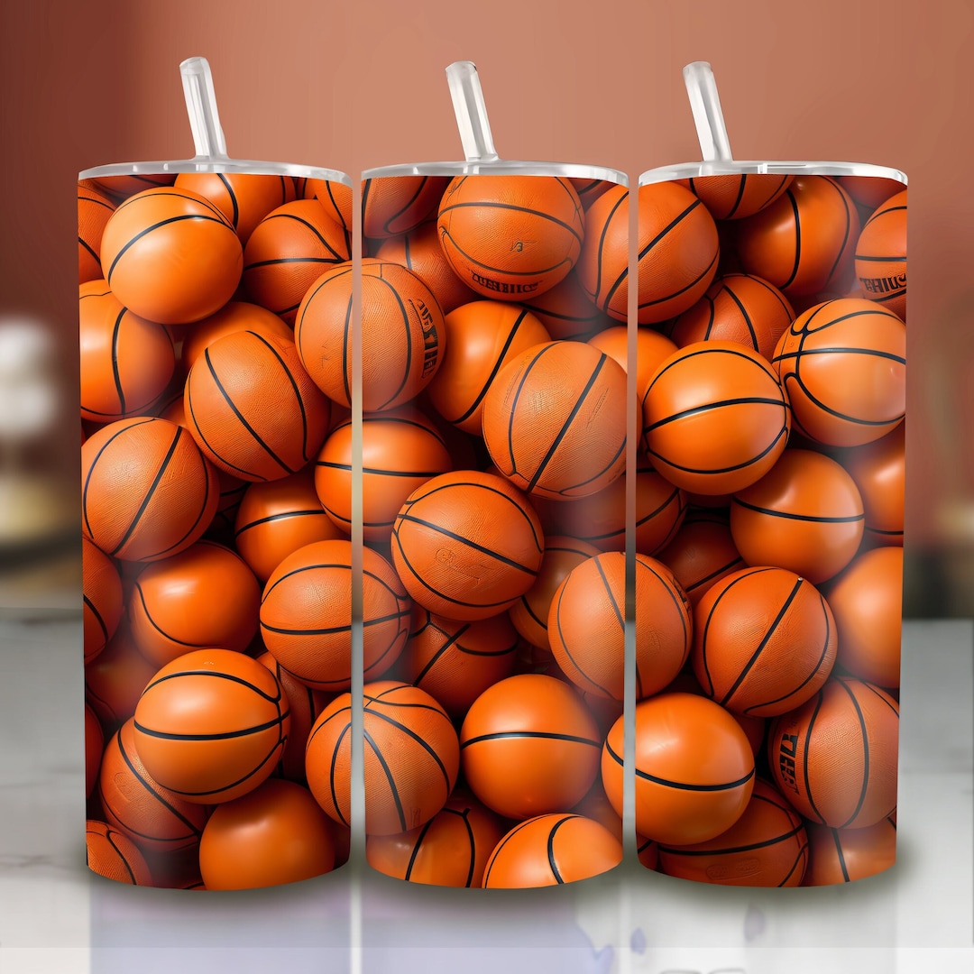 3D Basketball Tumbler Wrap, 20oz Skinny Tumbler Sublimation Design ...