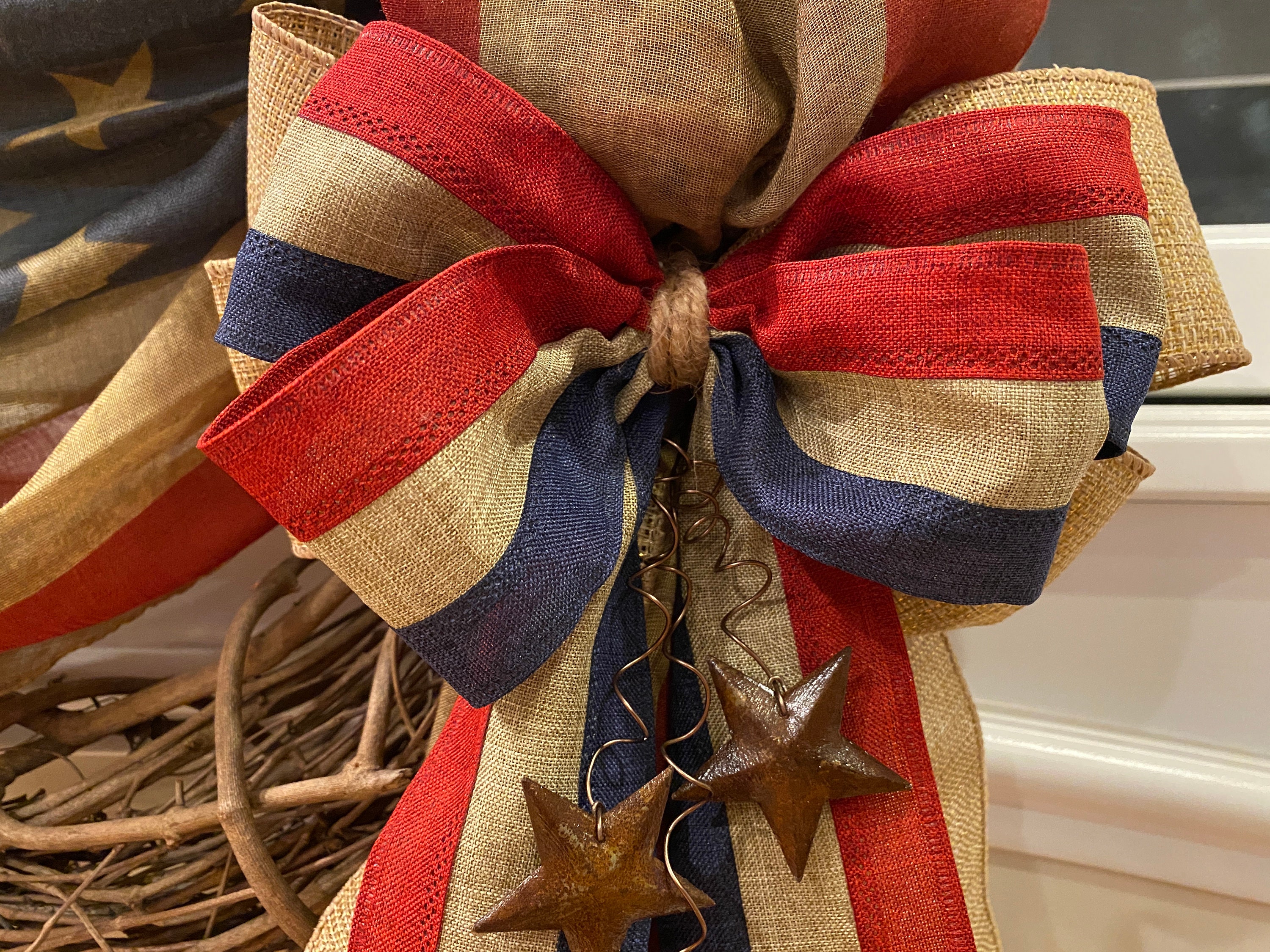 Patriotic Wreath, Americana Wreath, Patriotic Decor, Memorial Day ...