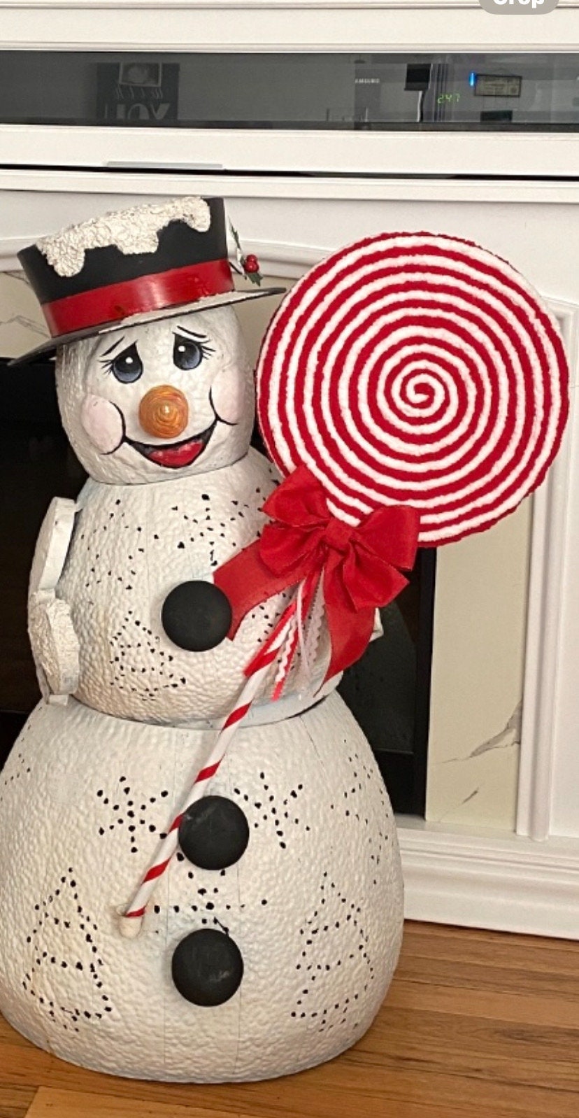 X-large Customizable Fake Peppermint Swirl Lollipop, Christmas Tree ...