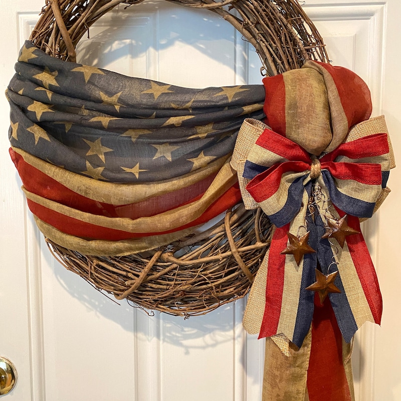 American Flag Wreath - Etsy