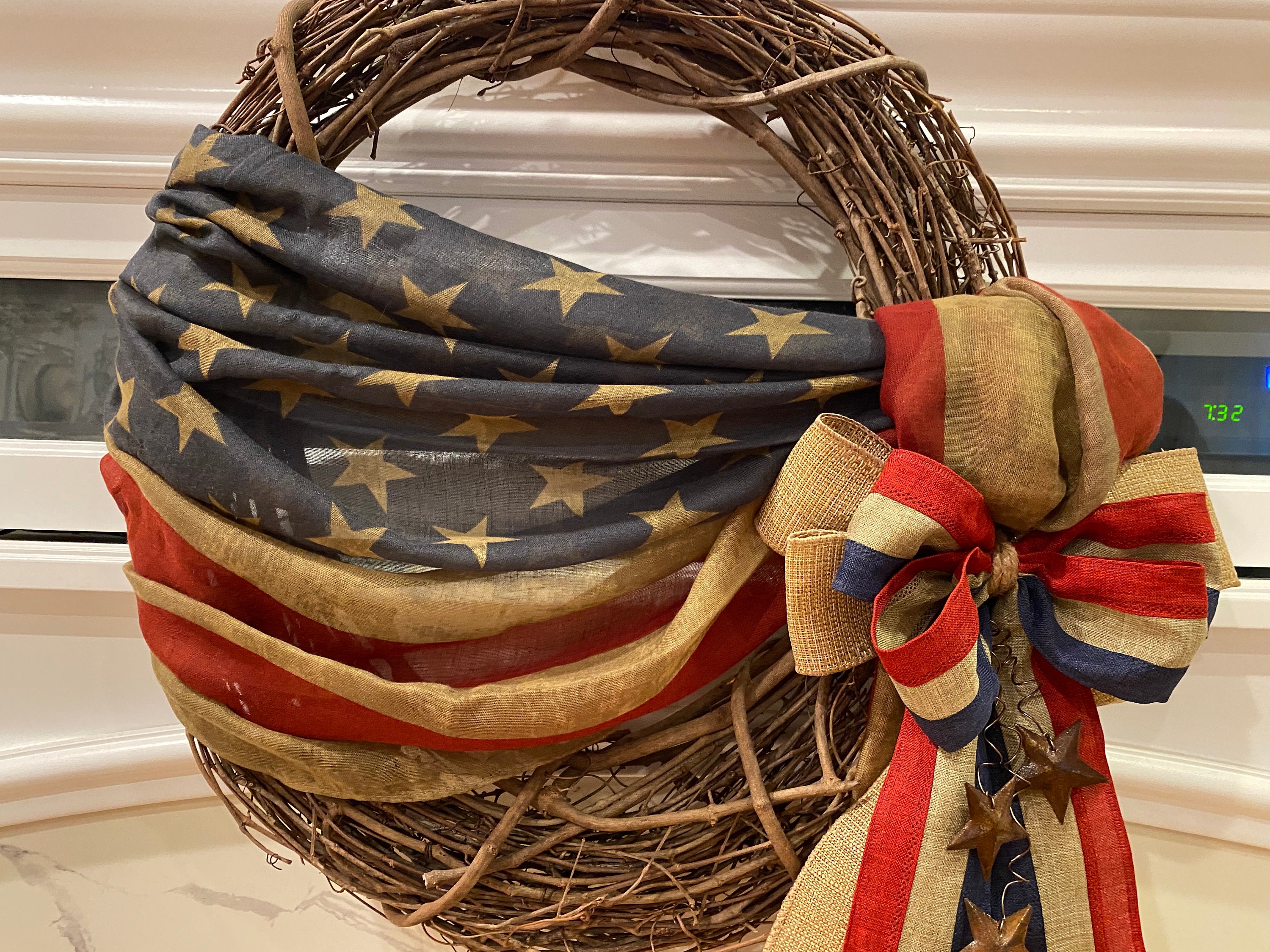 Patriotic Wreath, Americana Wreath, Patriotic Decor, Memorial Day ...