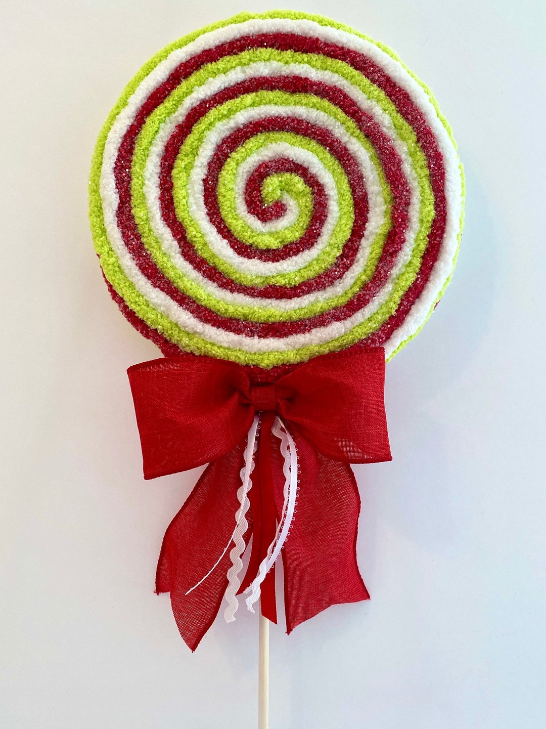 Large Furry Green Monster Lollipops, Fake Lollipops, Tree Topper ...