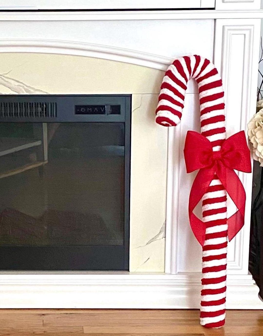 Giant Red White Candy Cane, 32” Tall Peppermint Candy, Peppermint ...