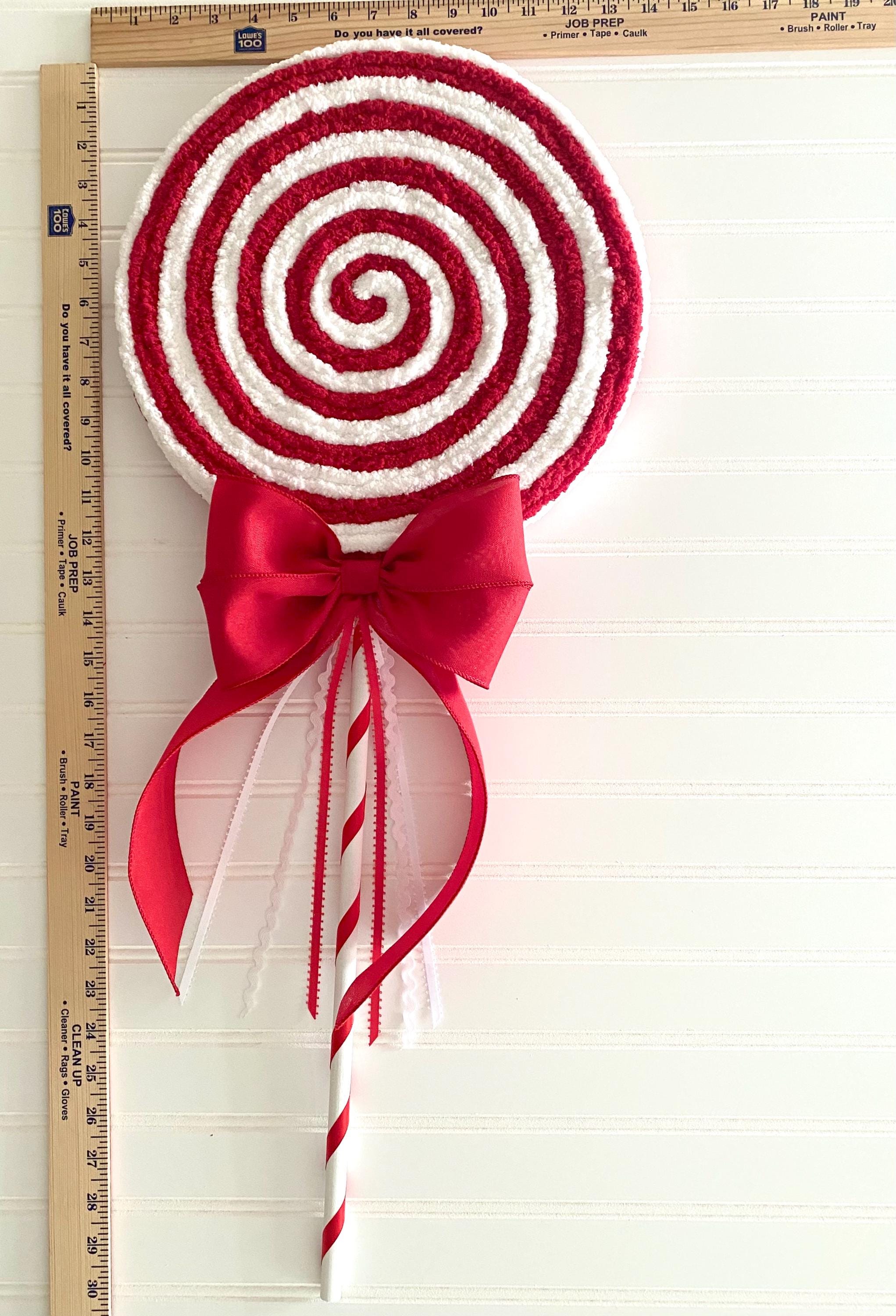 Red White Fake Lollipop 13"w X-large Peppermint Lollipop, Lime Green ...