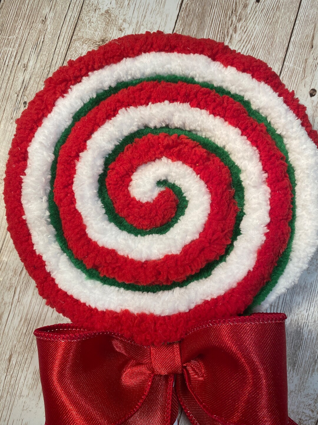 Red, White & Green Lollipop, Christmas Tree Pick, Christmas Decorations ...