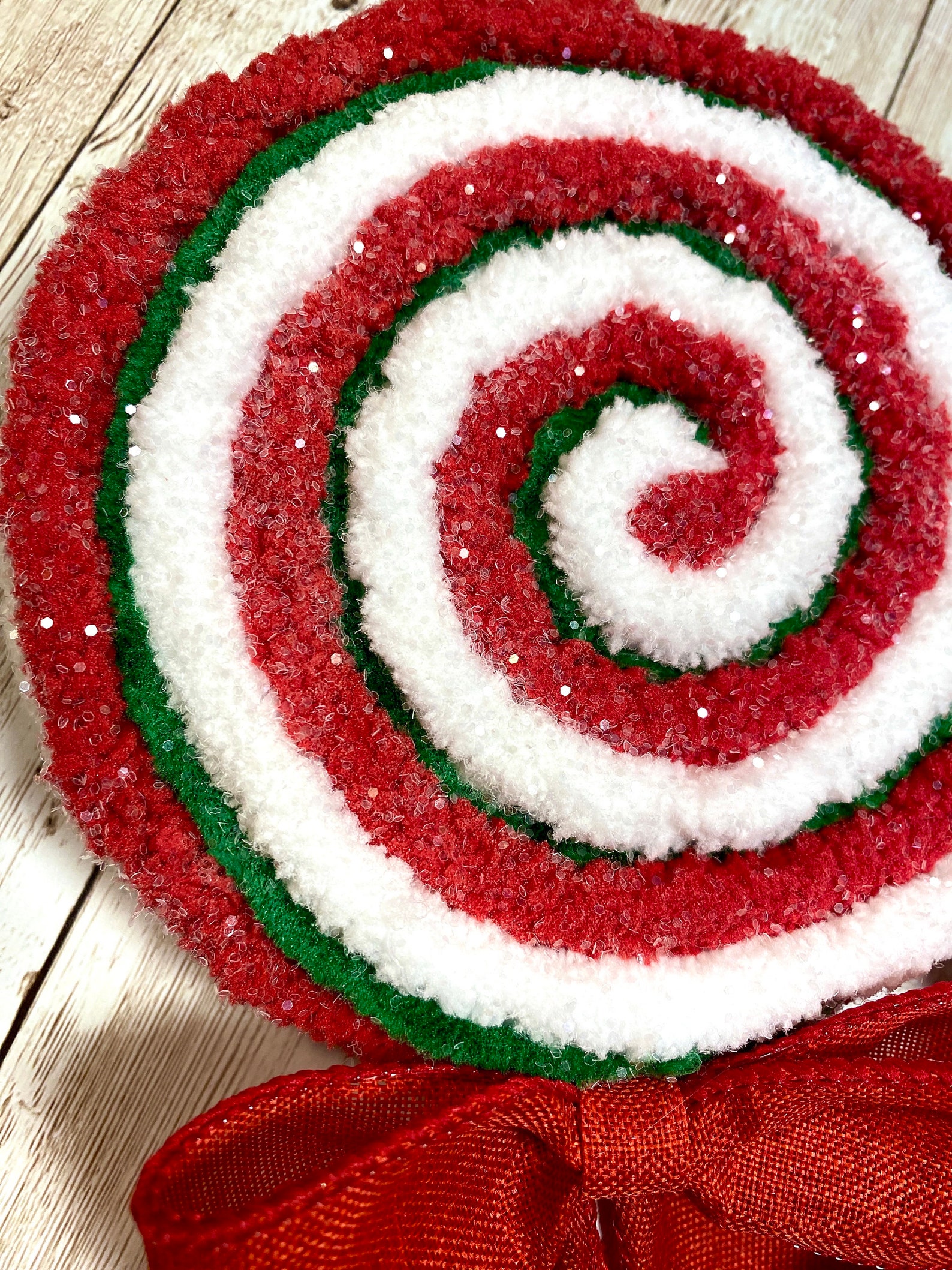 Red, White & Green Lollipop, Christmas Tree Pick, Christmas Decorations ...