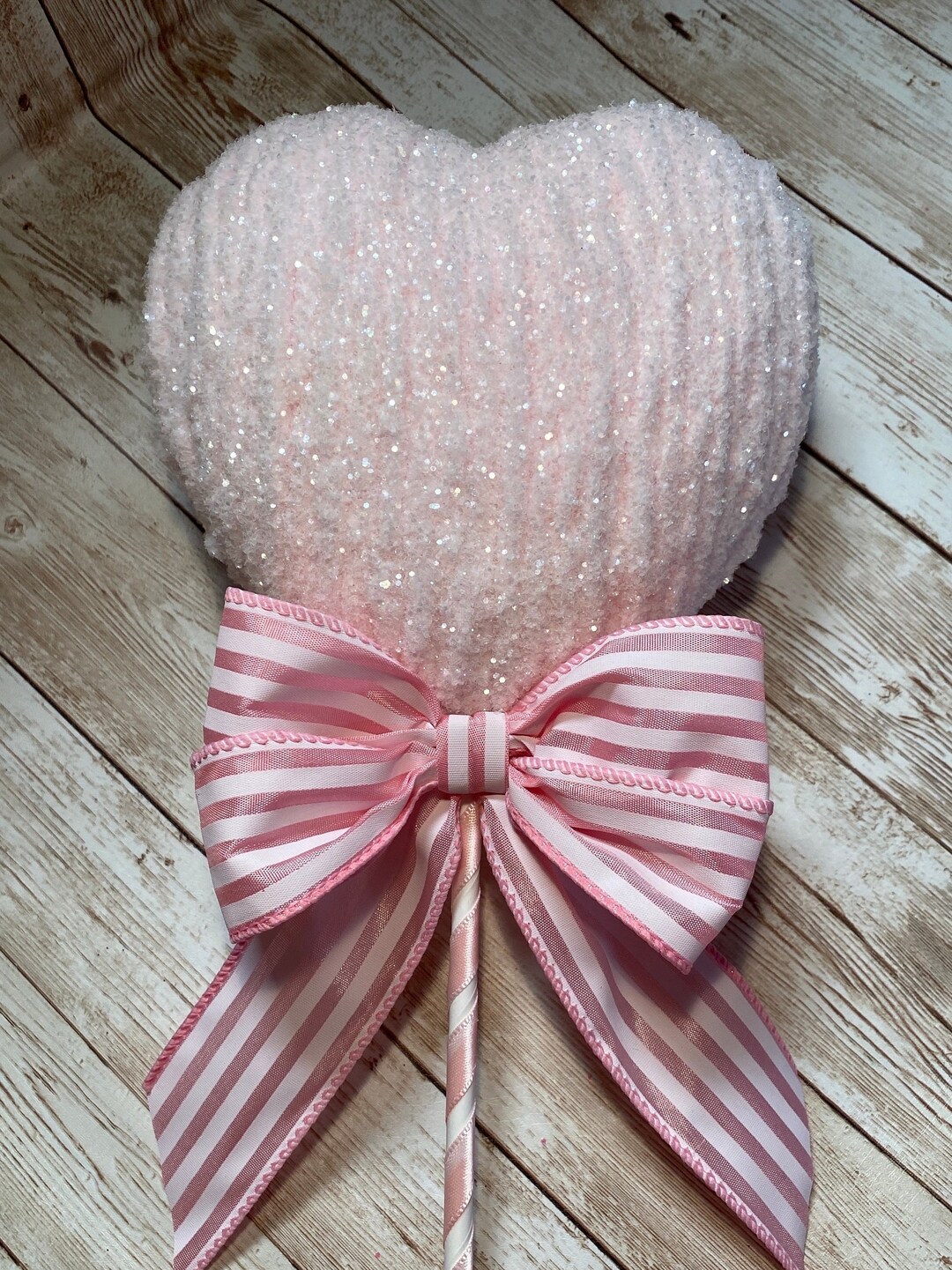 Large Pink Heart Fake Lollipop, Valentines Fake Candy, Pink Christmas ...