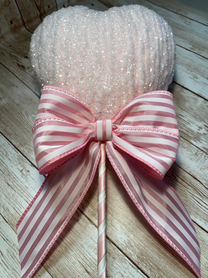 Large Pink Heart Fake Lollipop, Valentines Fake Candy, Pink Christmas ...
