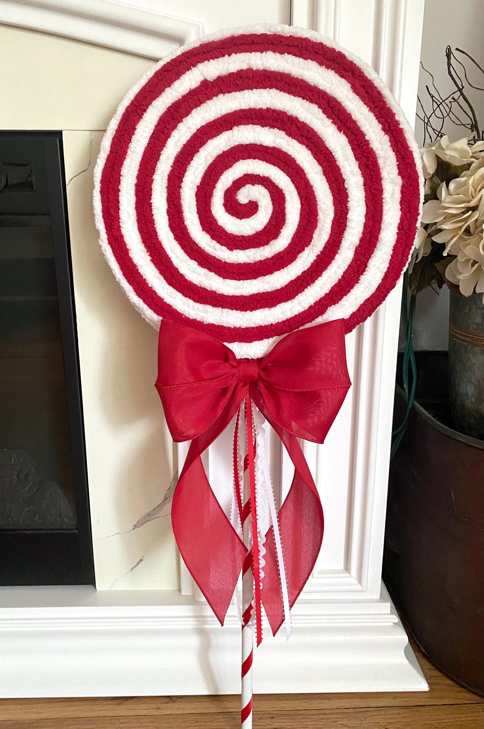 Red White Fake Lollipop 13"w X-large Peppermint Lollipop, Lime Green ...