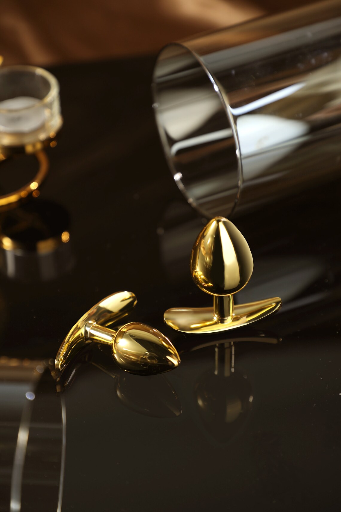 Gold Stainless Steel Anal Plug Comfortable Butt Plug Training Set ...