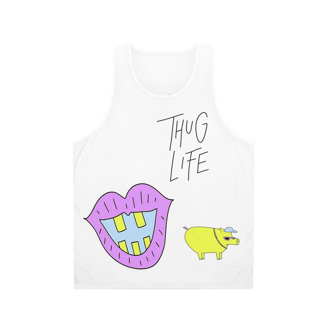 Thug Life Style With Front & Back Stickers Unisex Tank Top - Etsy