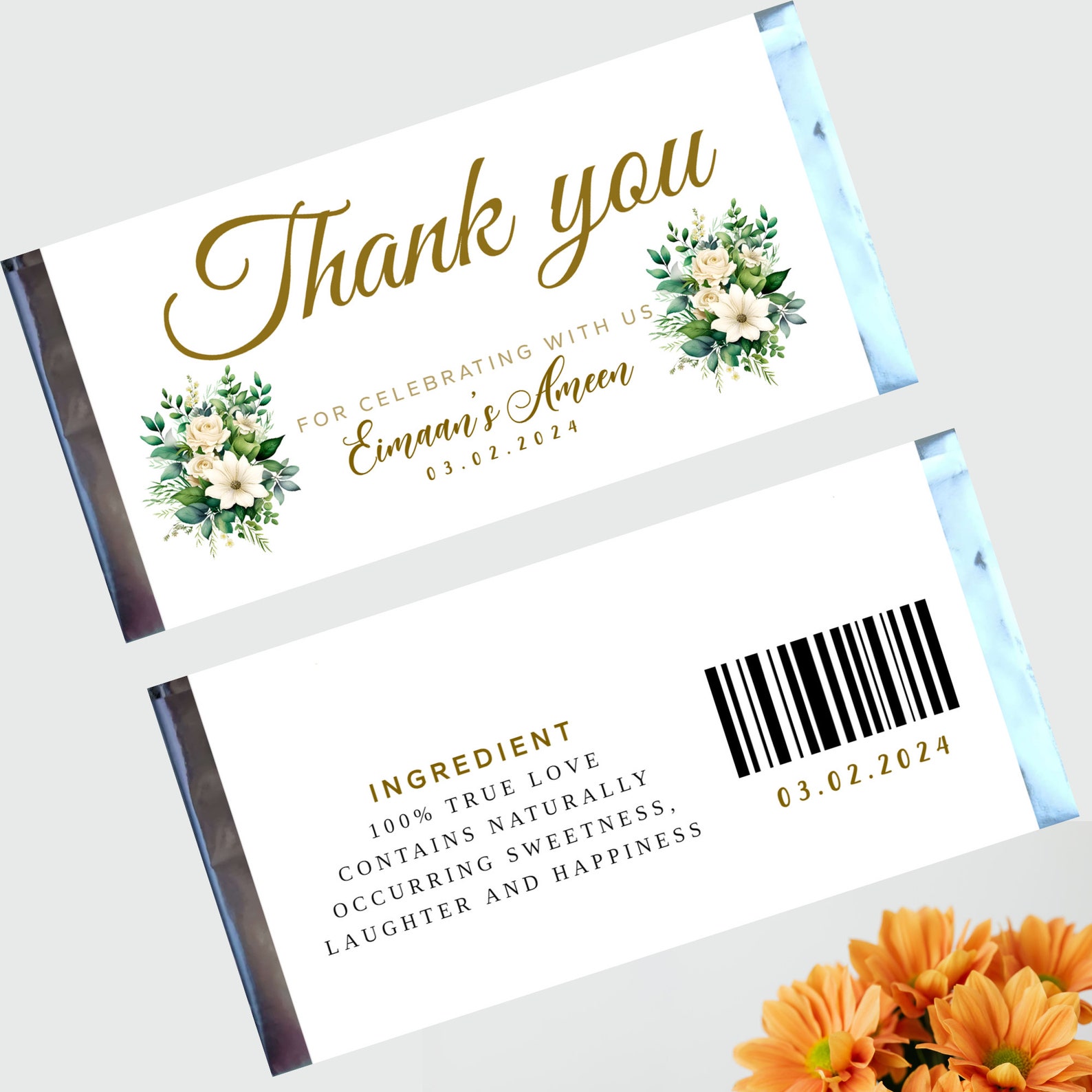 Minimalist Chocolate Bar Wrapper Template for Birthday, Cute Birthday ...