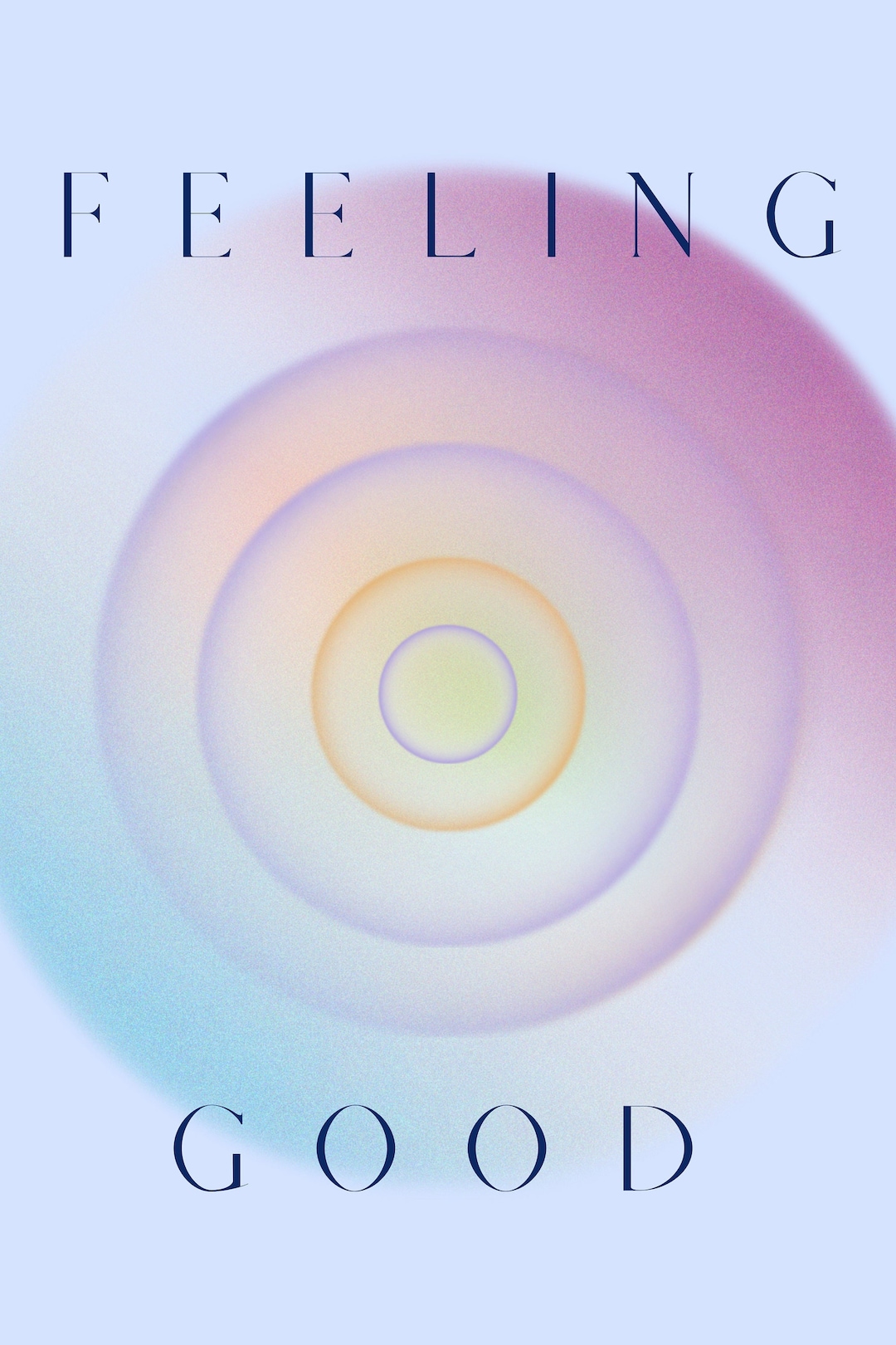 Wall Art Feel Good Wallpaper Blue Purple Circles Good - Etsy